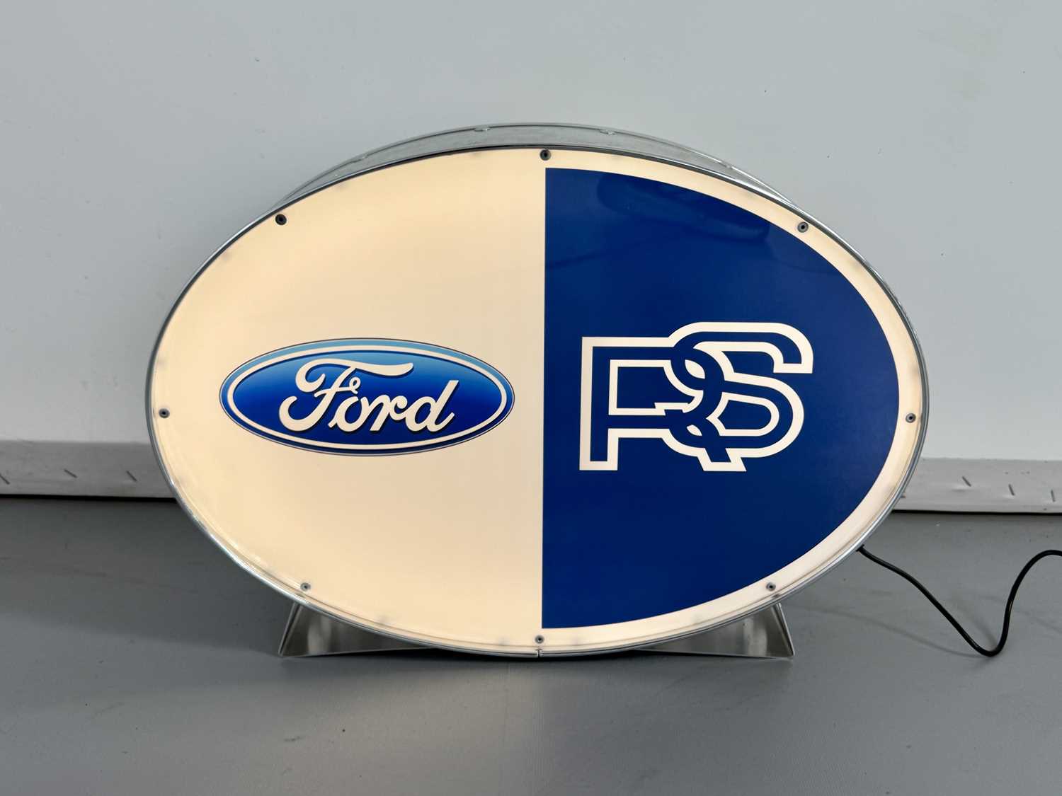 Lot 18 - Oval Illuminated Garage Sign - Ford RS - NO