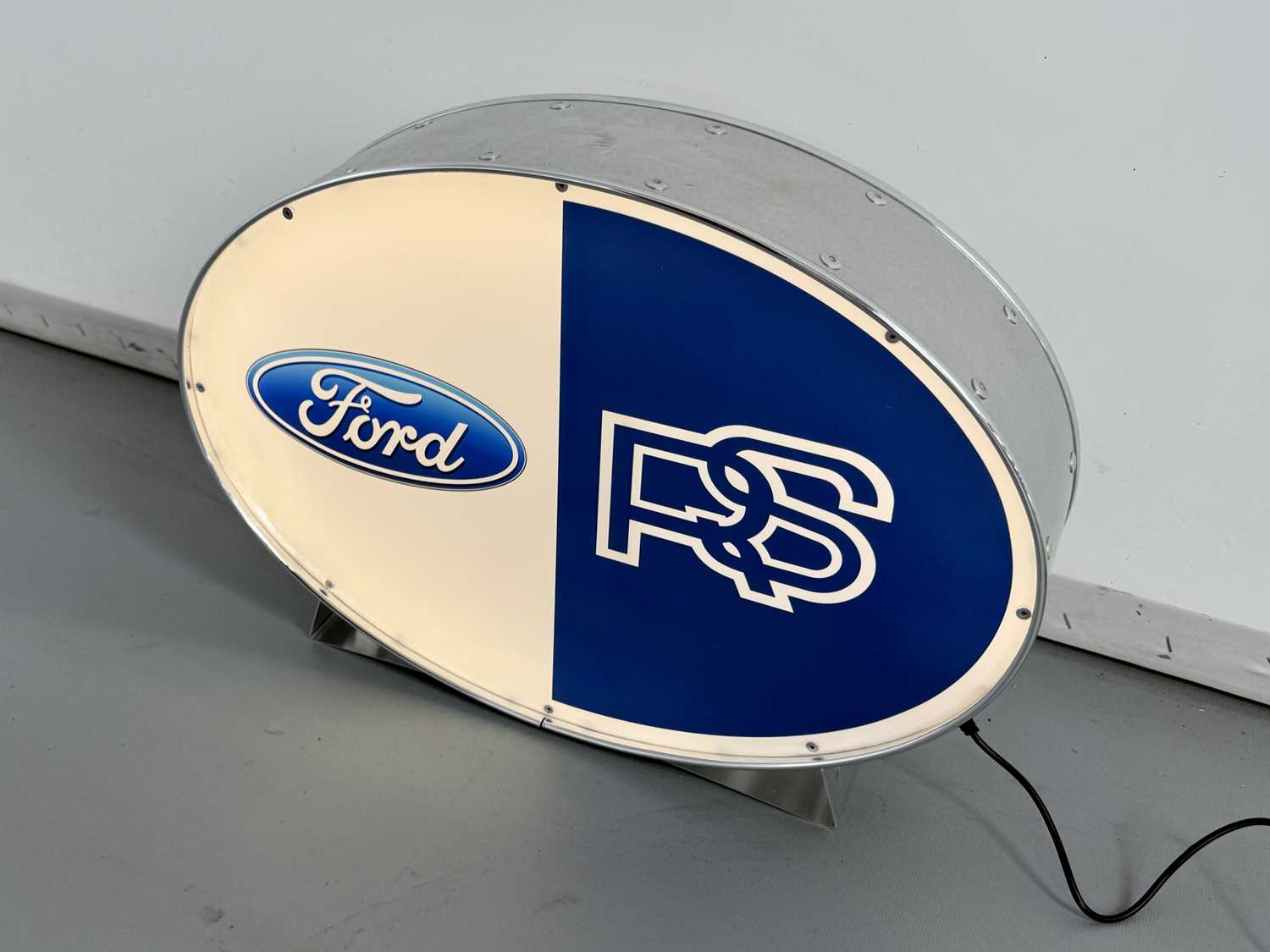 Lot 18 - Oval Illuminated Garage Sign - Ford RS - NO